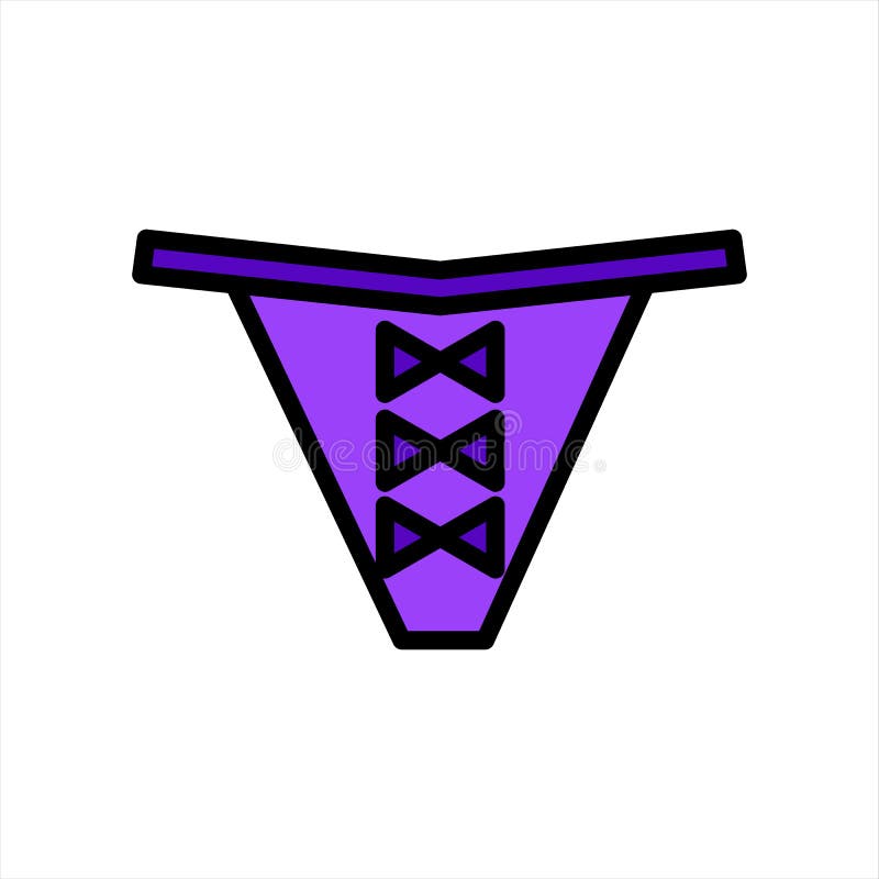 Female Panties Vector Icon In Flat Style Isolated On White Background