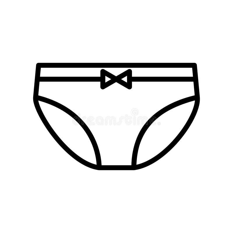 Female Panties Icon Outline Style Stock Vector Illustration Of Lady