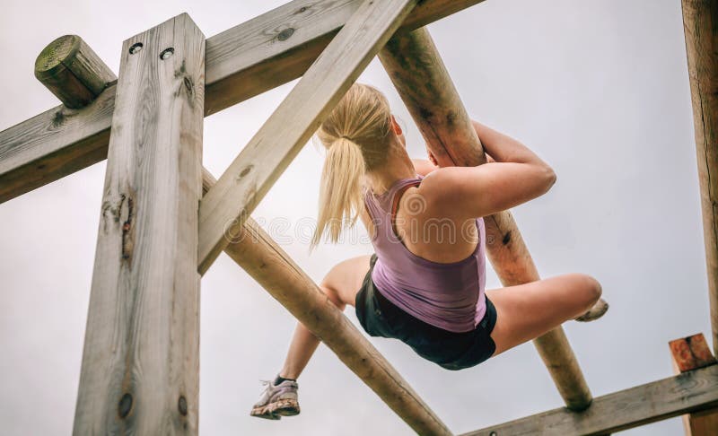 Participant in a Obstacle Course Doing Weaver Stock Image - Image of ...