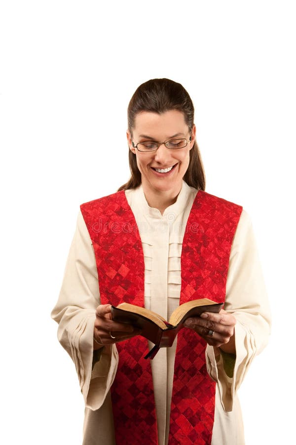 Female Pastor stock image. Image of alone, clergy, stole - 12991307