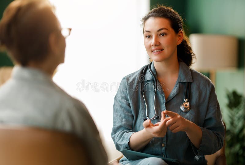 Patient and a Doctor Talking Stock Photo - Image of disease, discussion ...