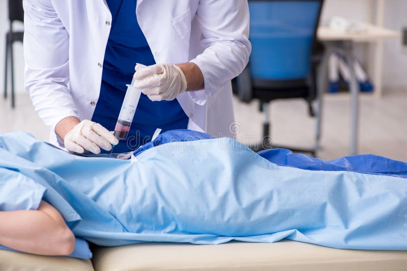 Female Patient Getting an Injection in the Clinic Stock Photo - Image ...