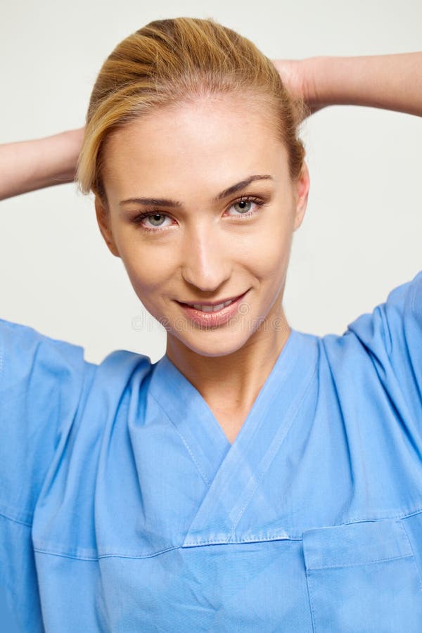 Female patient in pyjamas stock photo. Image of woman - 22818868