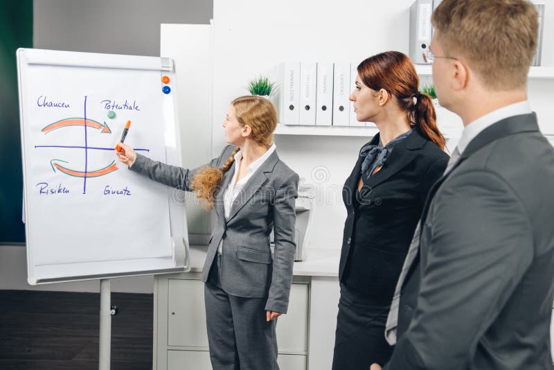 Female Person Making a Presentation Stock Image - Image of corporate ...