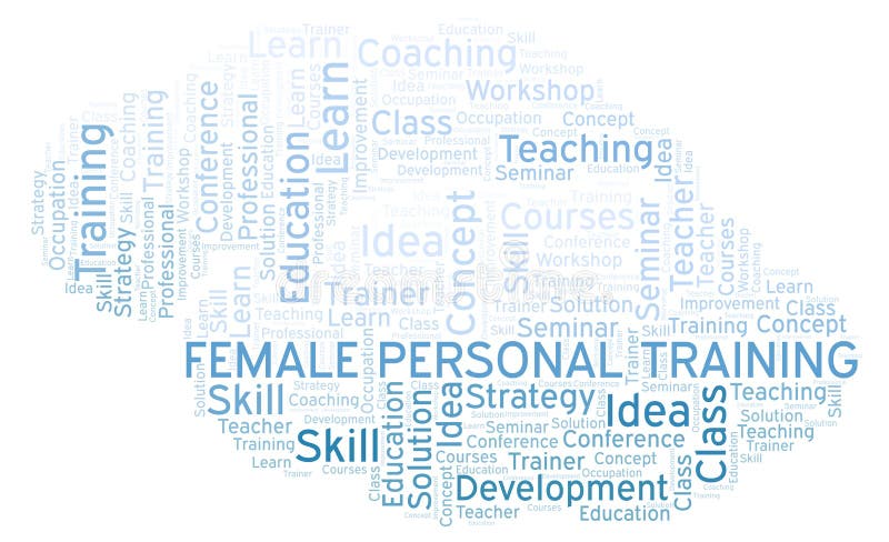 Female Personal Training Word Cloud. Stock Illustration - Illustration ...