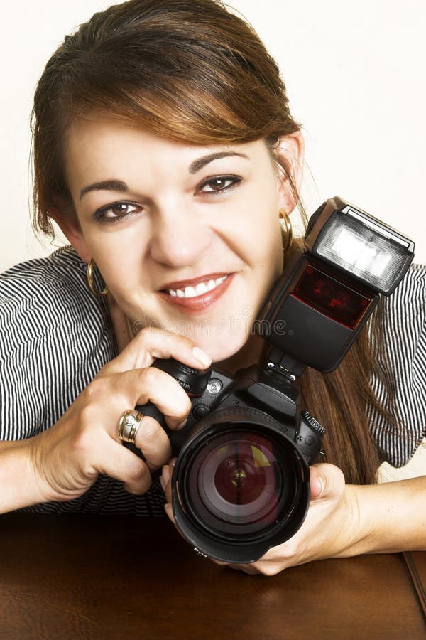 Female Photographer stock photo. Image of thirties, caucasian - 9086090