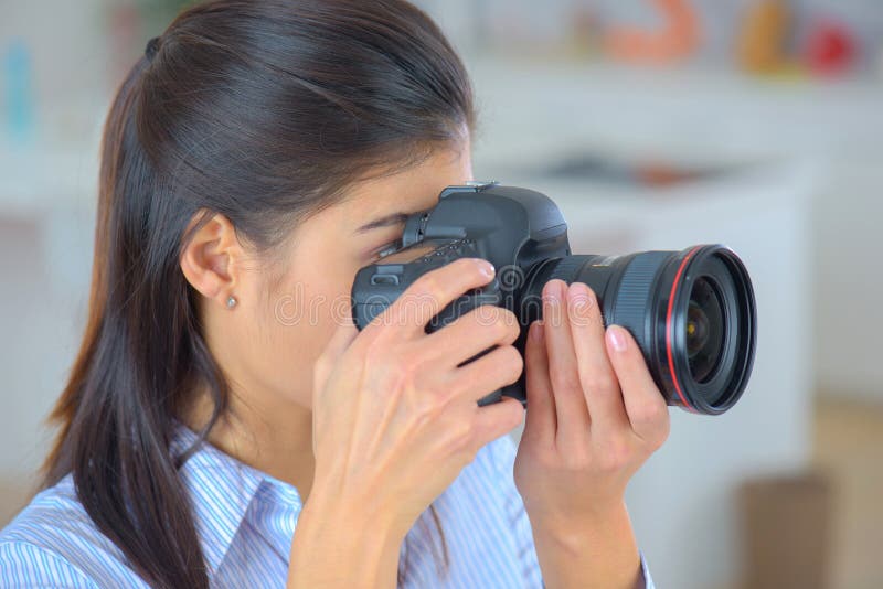 Female photographer work stock photo. Image of hand - 275395898
