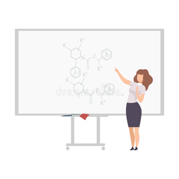 Female Professor Whiteboard Stock Illustrations – 144 Female Professor ...