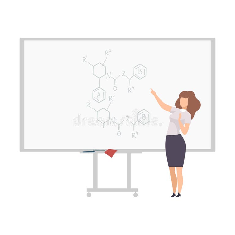 Female Professor Whiteboard Stock Illustrations – 144 Female Professor ...