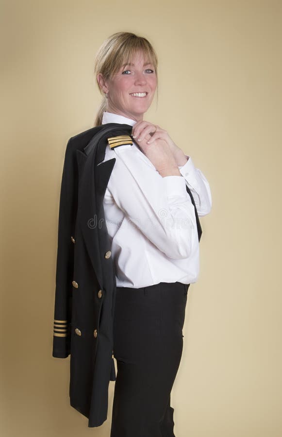 Female pilot in uniform stock photo. Image of facial - 51504400