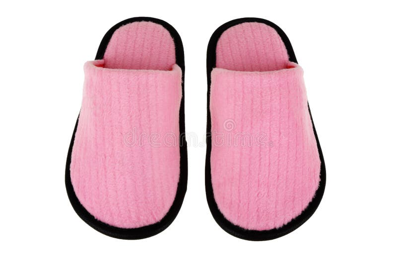 Pink slippers top view stock photo. Image of shoes, clothing - 4547096