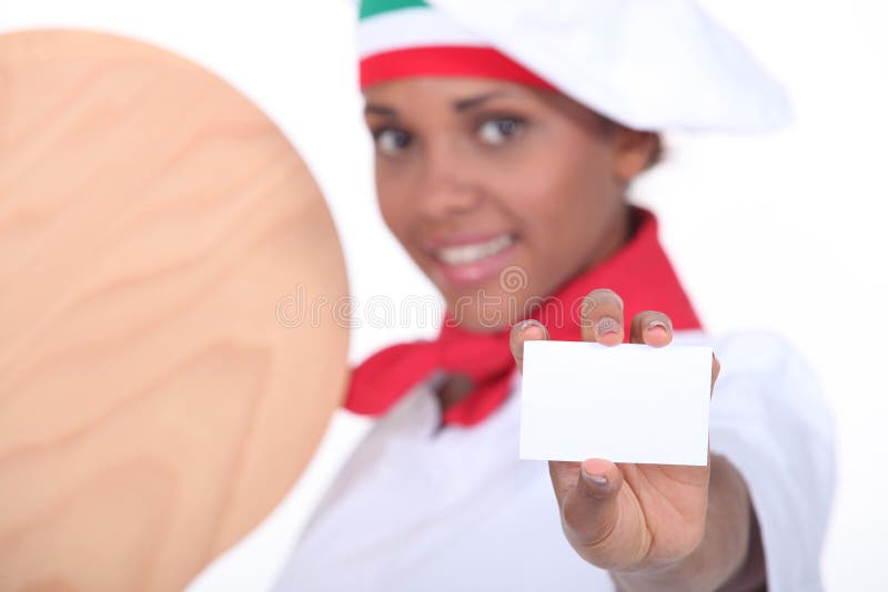 Female pizza chef stock image. Image of restaurant, meal - 31995247