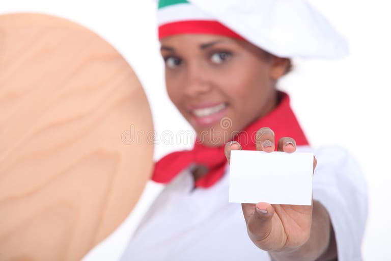 Female pizza chef stock image. Image of restaurant, meal - 31995247