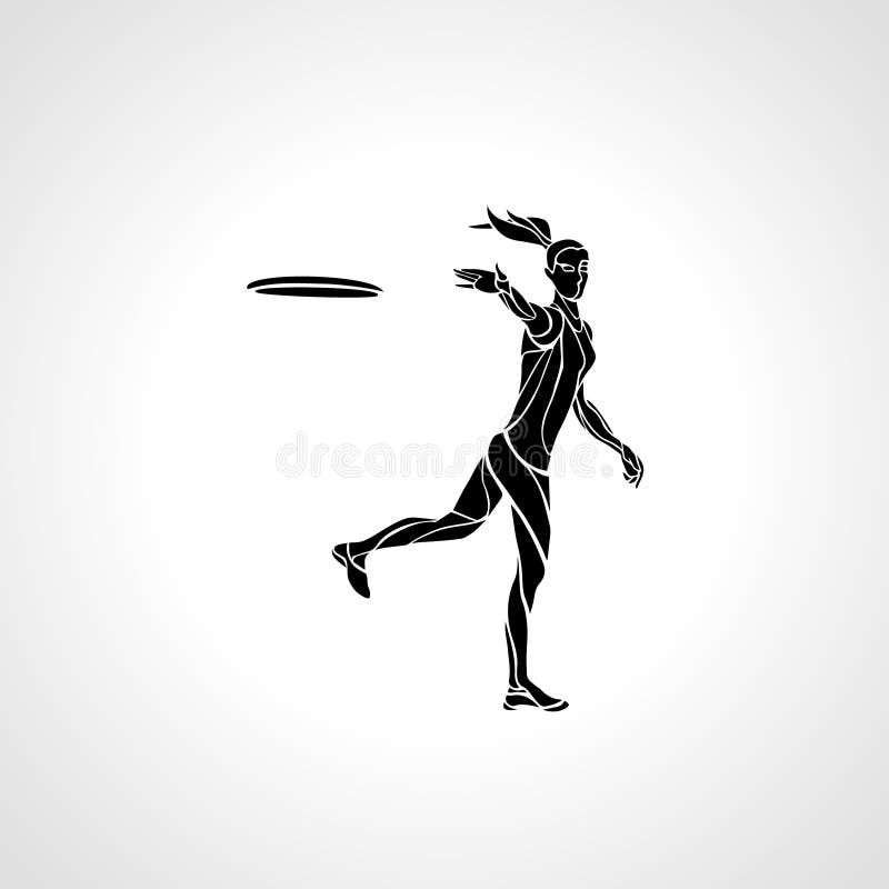 Discus Thrower Silhouette Girl