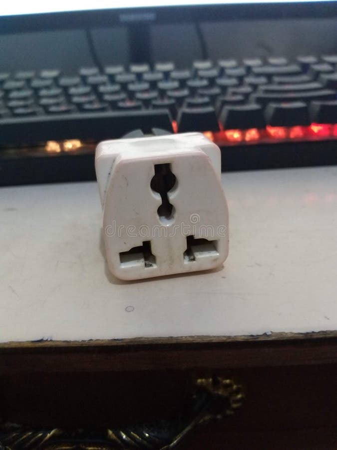 A female plug with 3 hole stock image. Image of electricity - 273445469