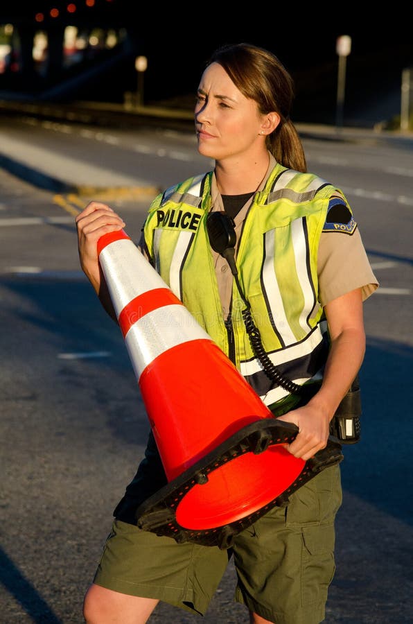 Female police officer stock image. Image of years, vest - 26680187