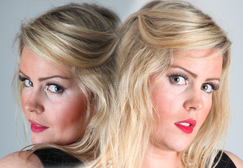 Female Portrait -double / Twins Stock Photo - Image of portrait, woman ...