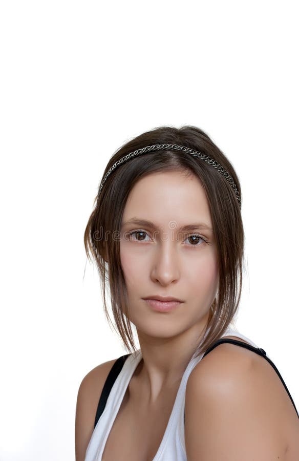 Female Portrait with Lot of Copy Space Stock Photo - Image of healthy ...