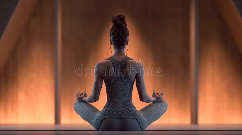 Woman Meditation Back View Stock Illustrations – 314 Woman Meditation ...