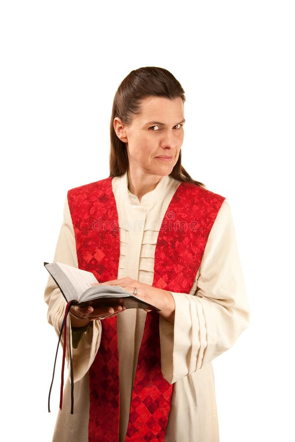 Funny Female Pastor Praying To God Stock Photo - Image of alone, clergy ...