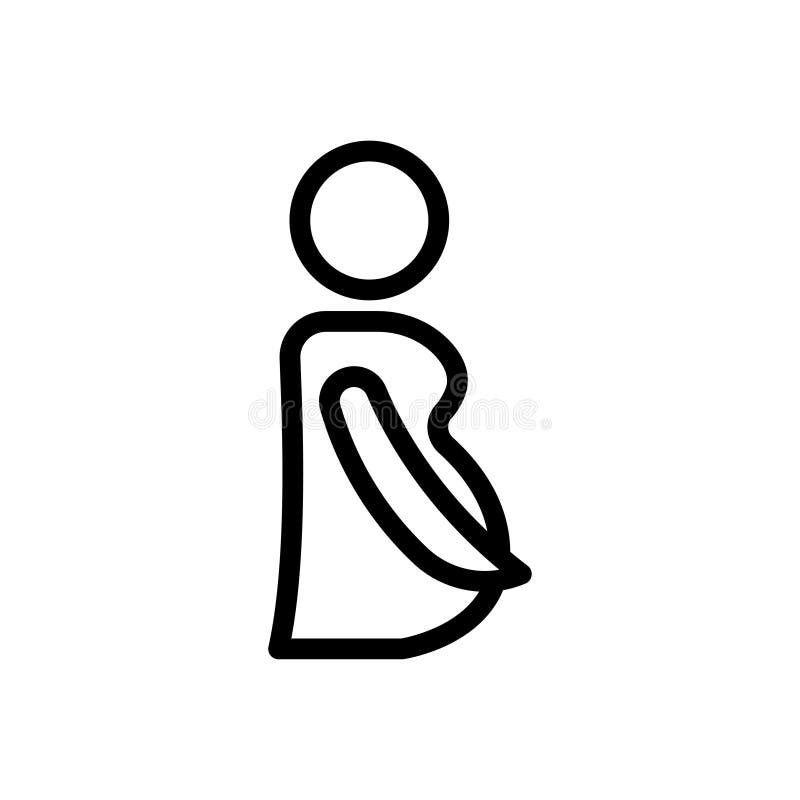 Female pregnant figure stock vector. Illustration of woman - 7430505