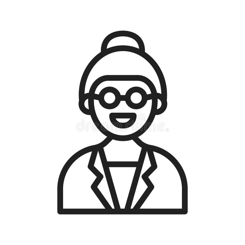Female Professor Icon Vector Image. Suitable for Mobile Apps, Web Apps ...