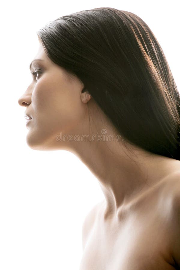 Female profile stock photo. Image of side, person, shoulders - 10265710