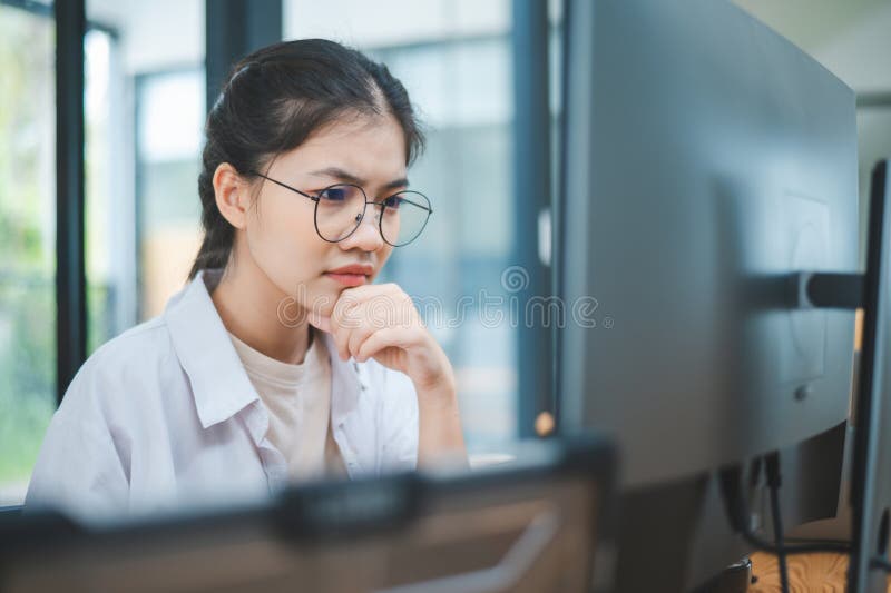 Female Programmer Working on Coding, Software Development and Web ... Female Programmer Working on Coding, Software Development and Web ...