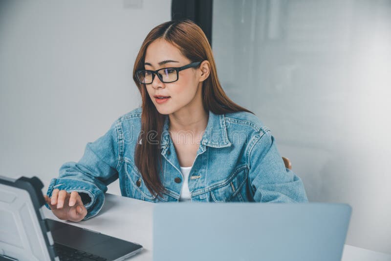 Female Programmer Working on Coding, Software Development and Web ...