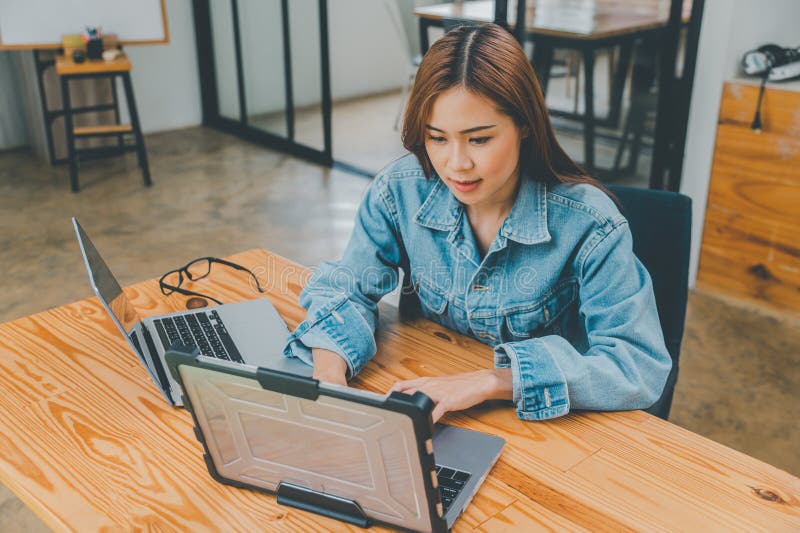 Female Programmer Working On Coding Software Development And Web