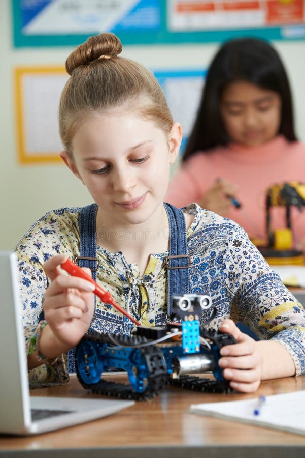 Pupils in Science Lesson Studying Robotics Stock Image - Image of ...