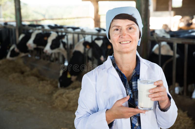 Female Quality Expert is Standing in Uniform Stock Image - Image of ...