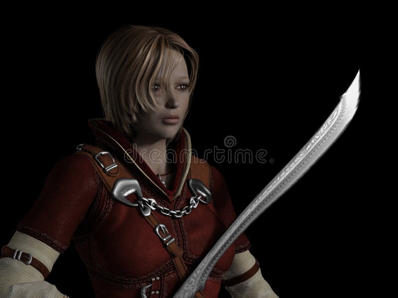 Female Ranger Portrait stock illustration. Illustration of warrior ...