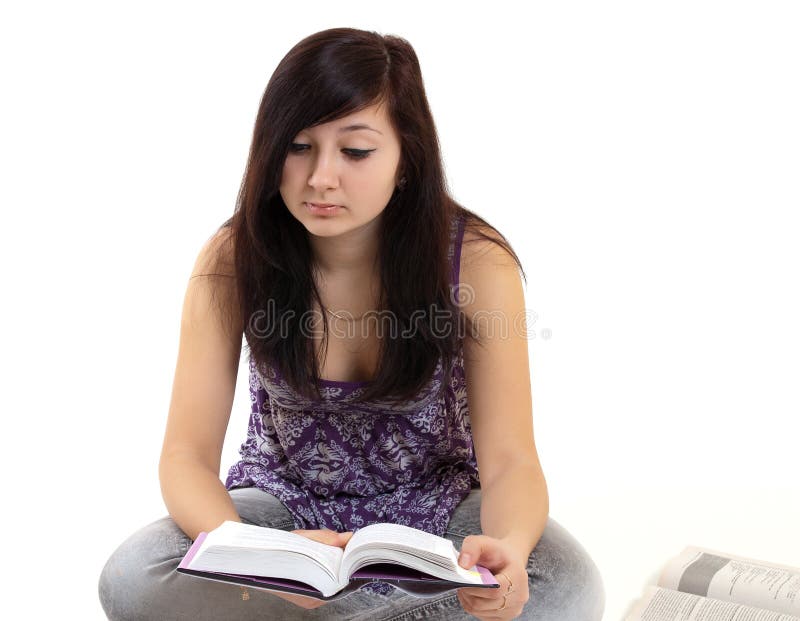 Female reading book stock image. Image of beauty, book - 19594091