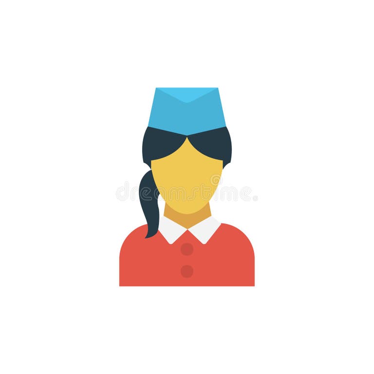 Female Reception Vector Flat Icon Stock Illustration - Illustration of ...