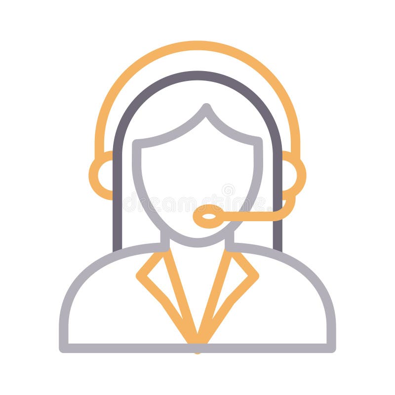 Female Reception Vector Color Line Icon Stock Vector - Illustration of ...