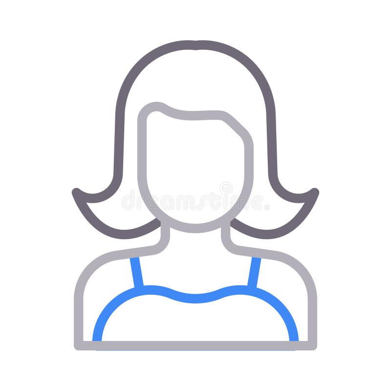 Female Reception Vector Color Line Icon Stock Vector - Illustration of ...