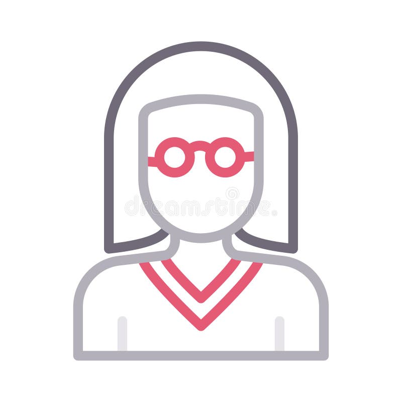 Female Reception Vector Color Line Icon Stock Vector - Illustration of ...