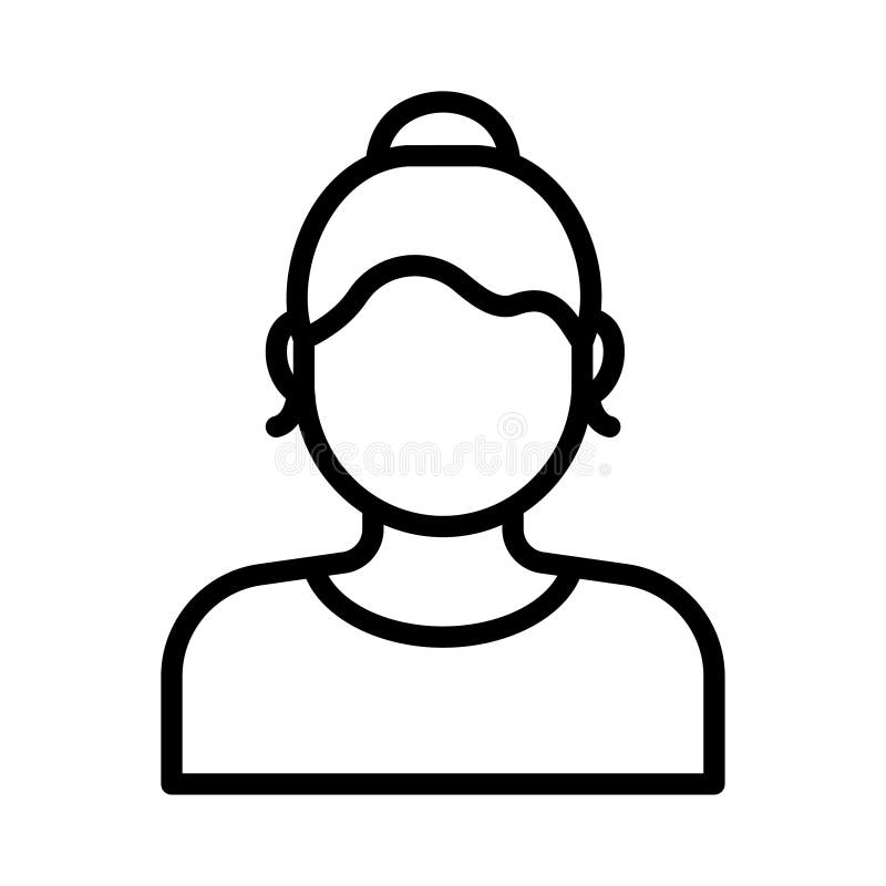 Female Reception Vector Thin Line Icon Stock Vector - Illustration of ...