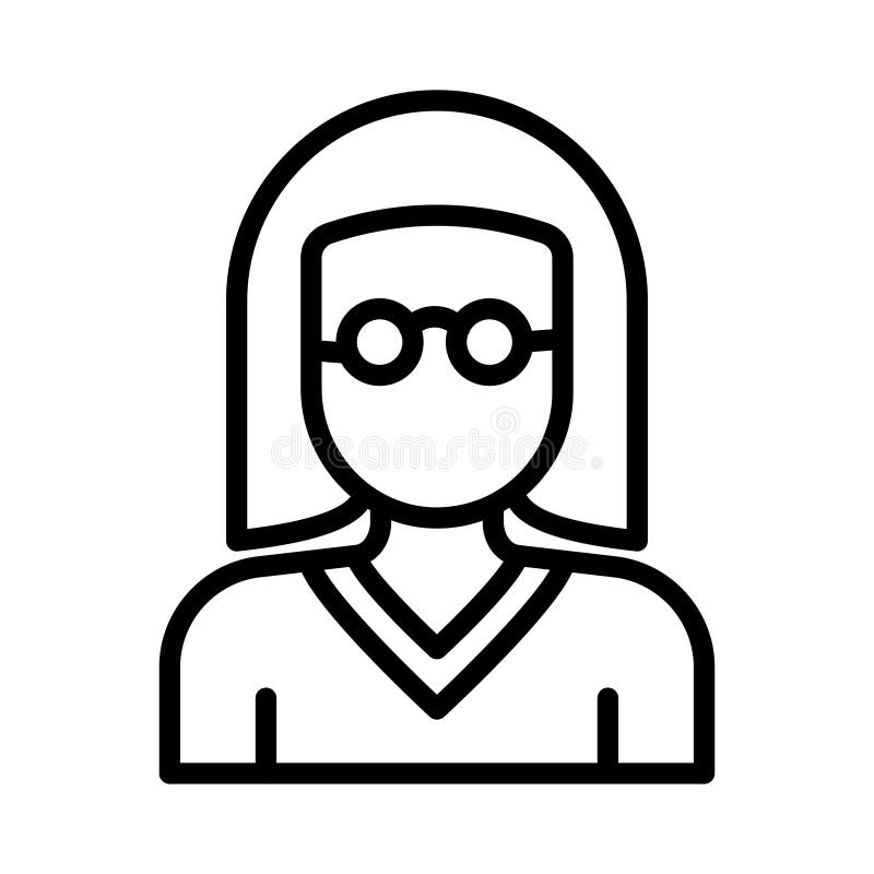 Female Reception Vector Thin Line Icon Stock Vector - Illustration of ...
