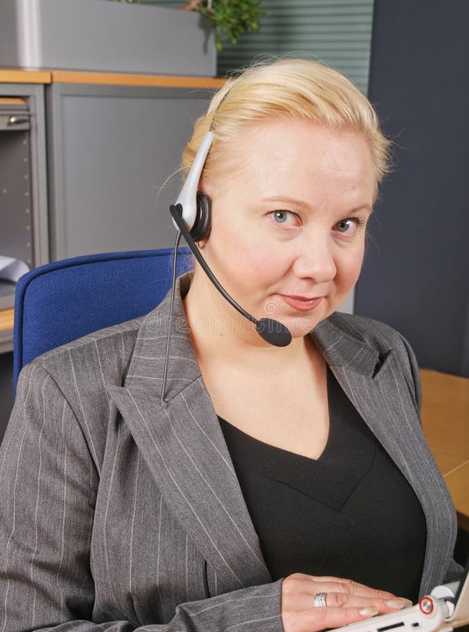 Female Receptionist stock image. Image of hotel, desk - 12159873