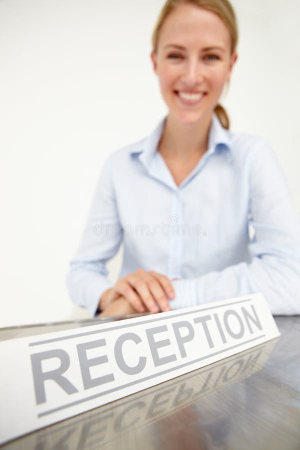 Female receptionist stock image. Image of studio, female - 19906975