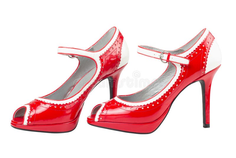 Female red high heel shoe stock image. Image of heeled - 24613289