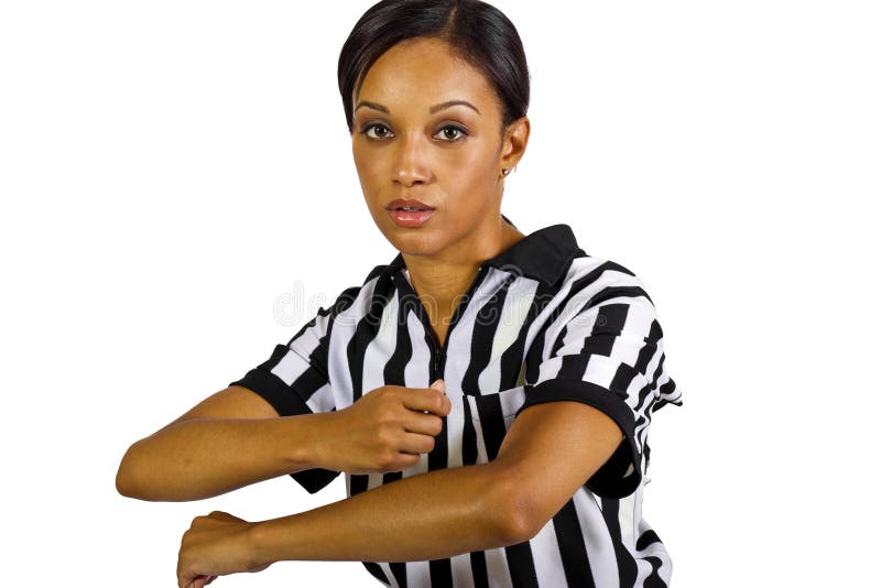 Female Referee stock image. Image of gesture, female - 27065533