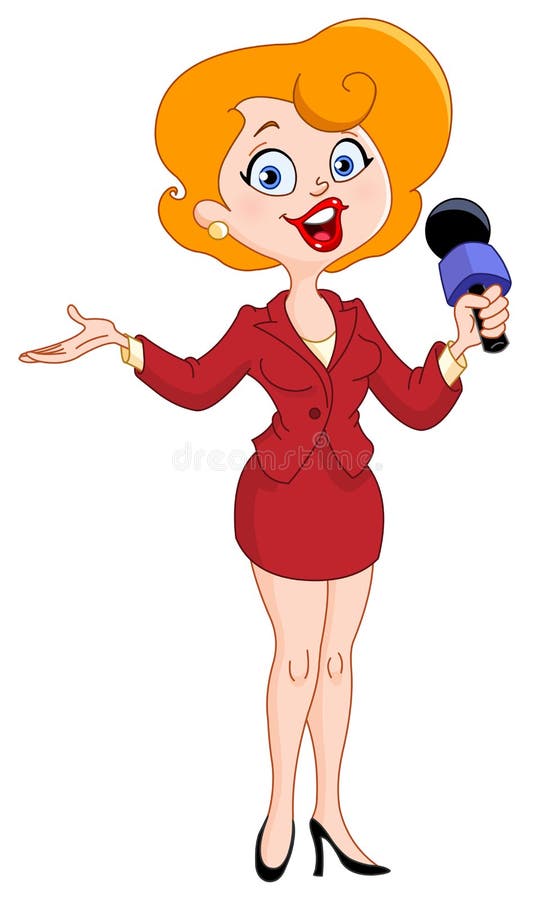 Female reporter stock vector. Illustration of broadcasting - 19560006