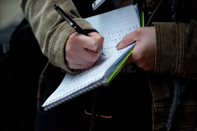 Female Reporter Close Up stock image. Image of woman - 36149927