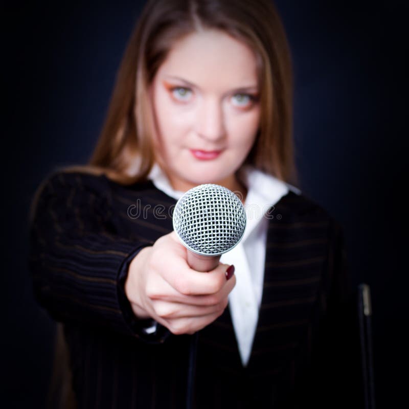 Female reporter stock image. Image of press, people, caucasian - 29898295