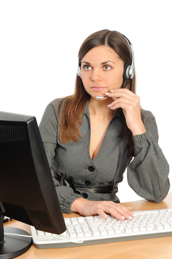 The Female Representative of Service of the Client Stock Photo - Image ...