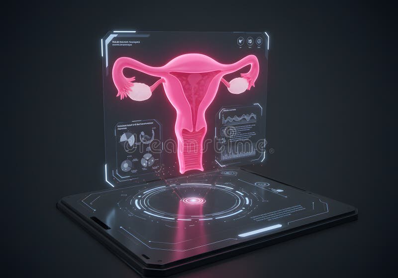 Female Reproductive System Digital Illustration Stock Illustration ...