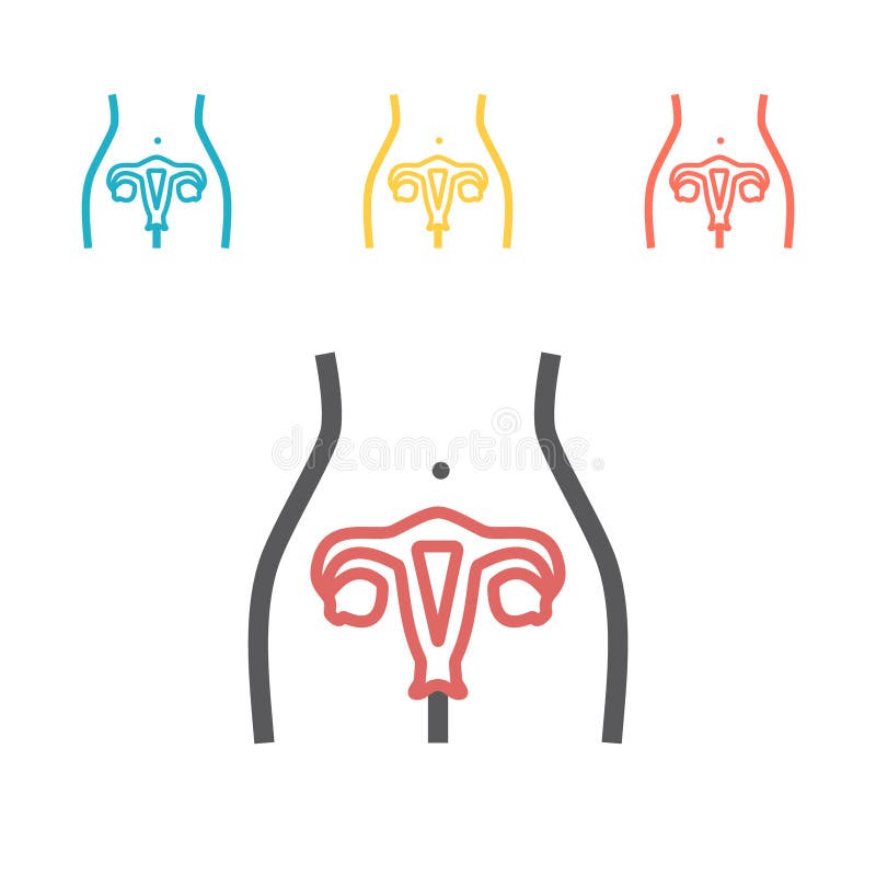 Female Reproductive System Line Icon. Vector Sign for Web Graphic ... Female Reproductive System Line Icon. Vector Sign for Web Graphic ...